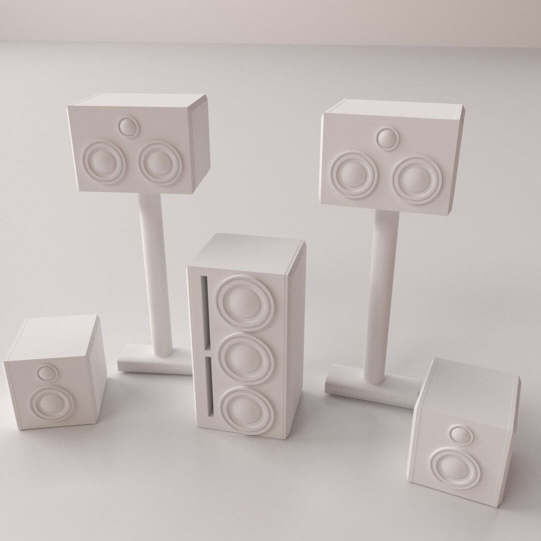 Home Cinema Set - 3D Model by firdz3d