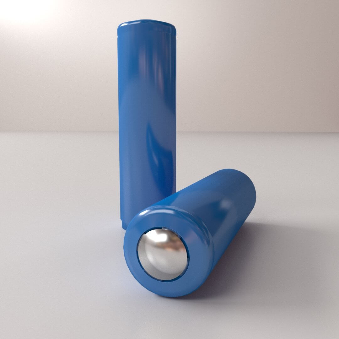 Lithium Ion 18650 Battery - 3D Model by firdz3d