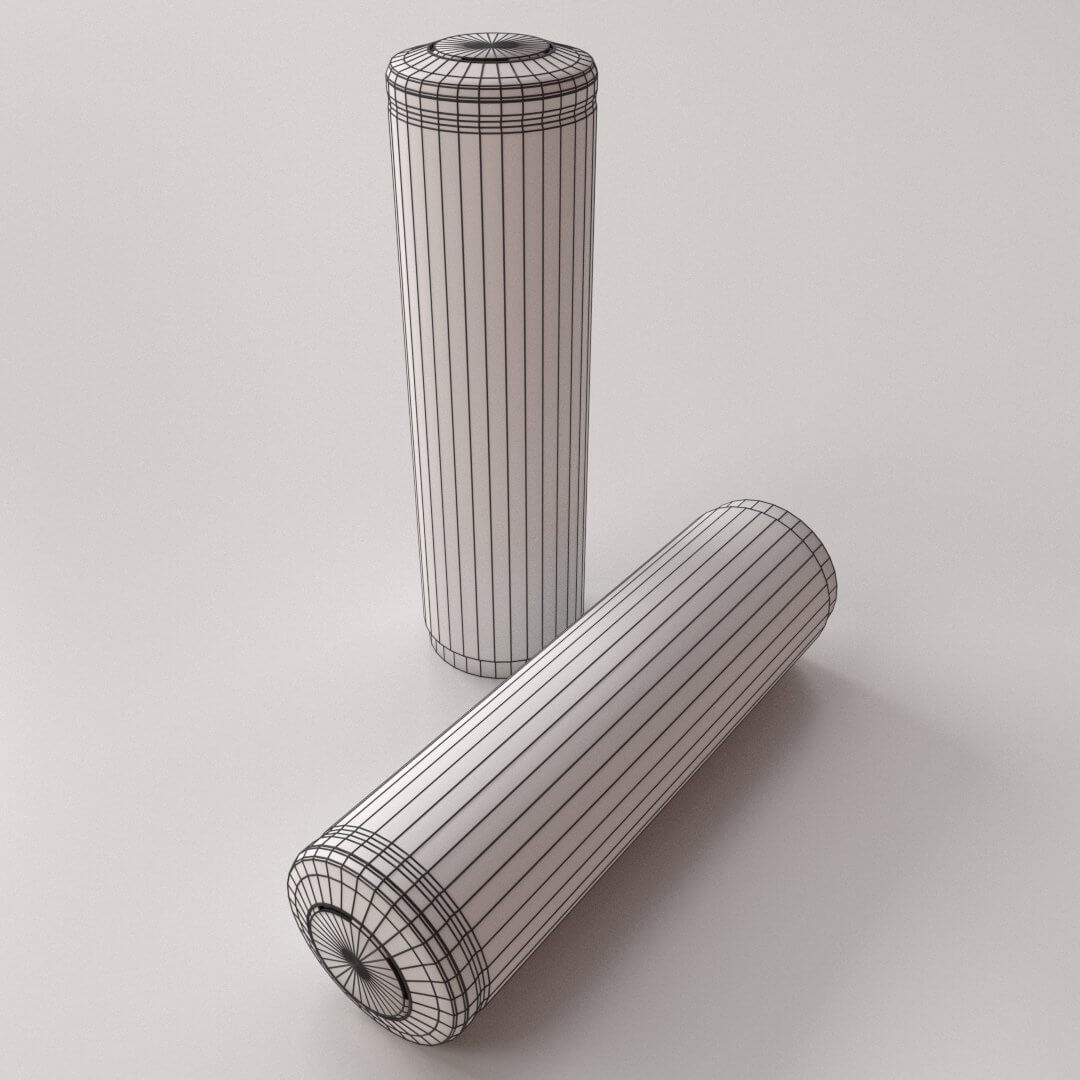 Lithium Ion 18650 Battery - 3D Model by firdz3d