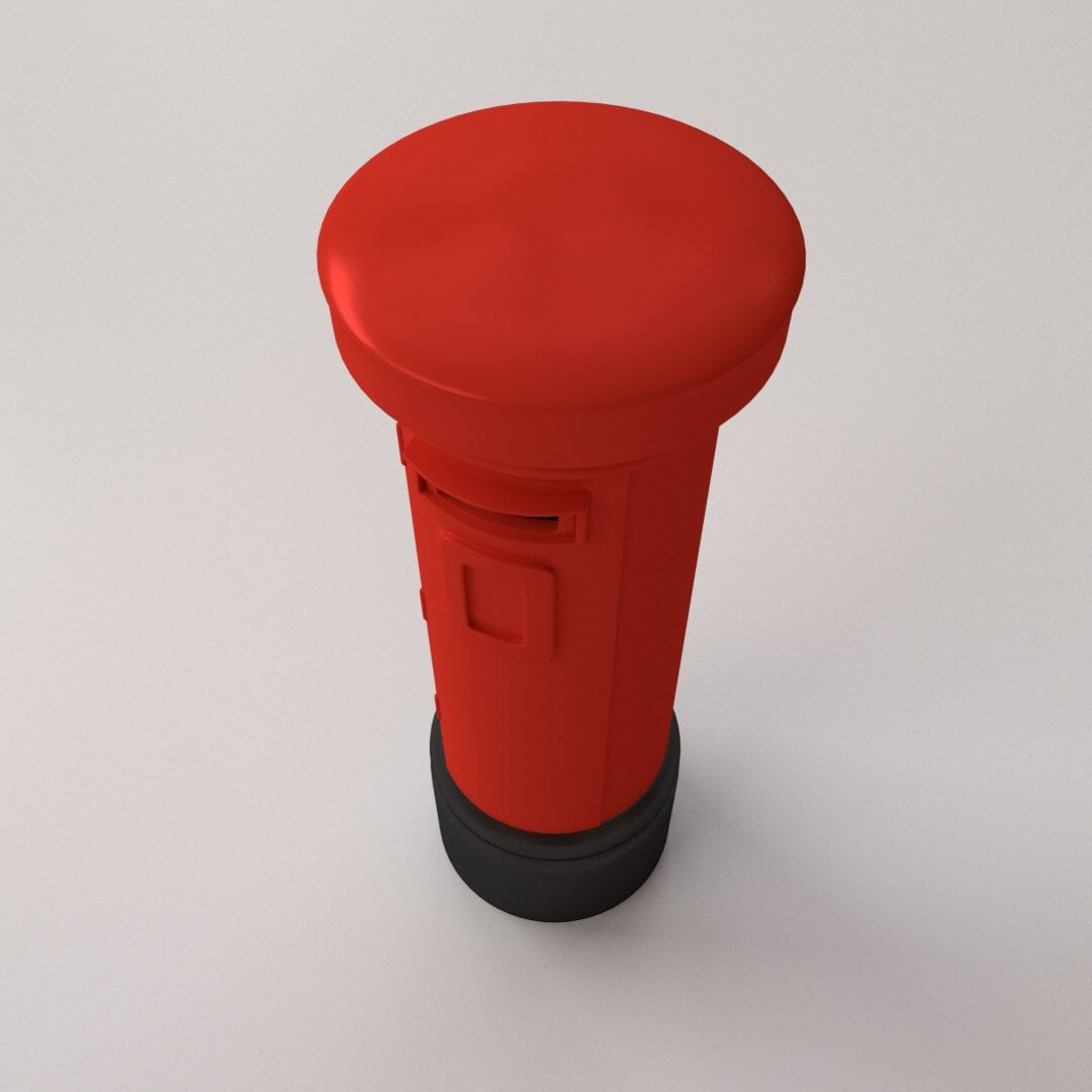 London Post Box - 3D Model by firdz3d