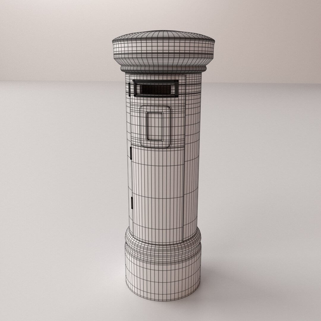 London Post Box - 3D Model by firdz3d