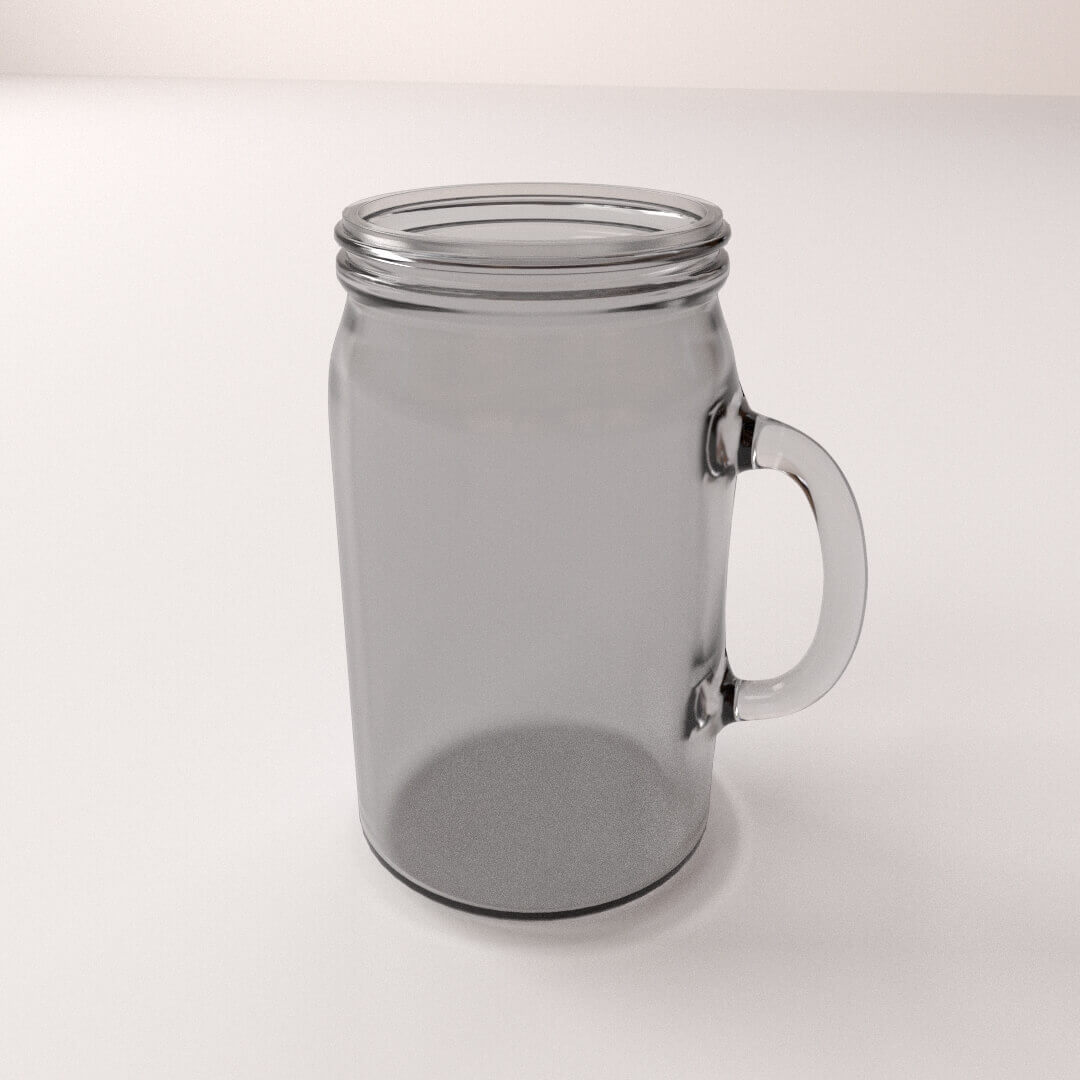 Mason Jar with Handle - 3D Model by firdz3d