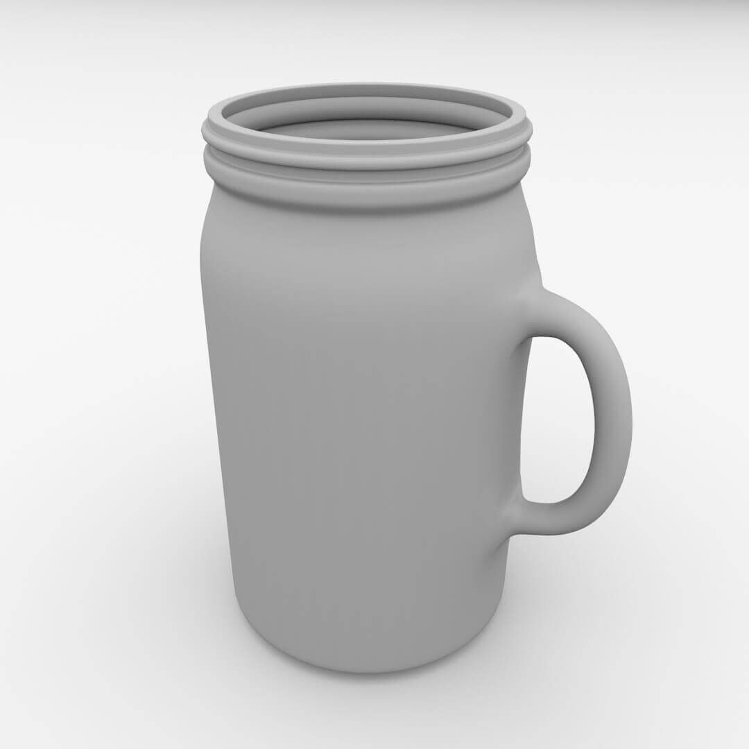 Mason Jar with Handle - 3D Model by firdz3d