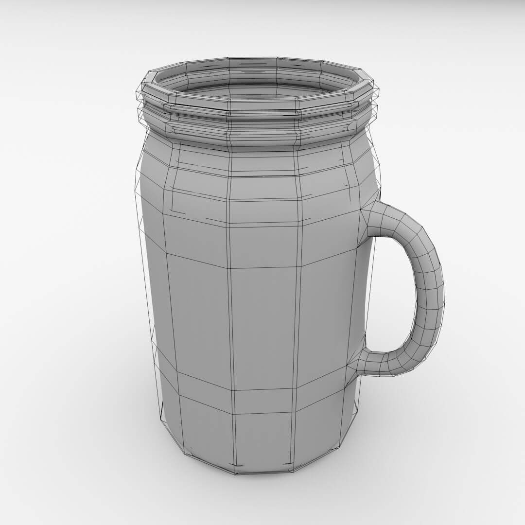 Mason Jar with Handle - 3D Model by firdz3d
