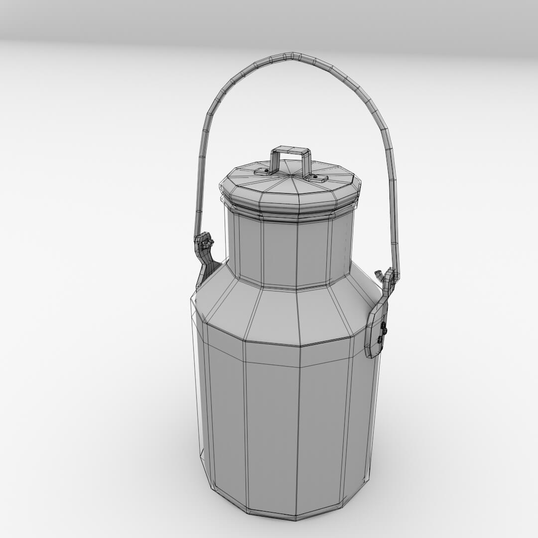 Milk Can - 3D Model by firdz3d
