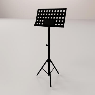 Music Note Stand - 3D Model by firdz3d
