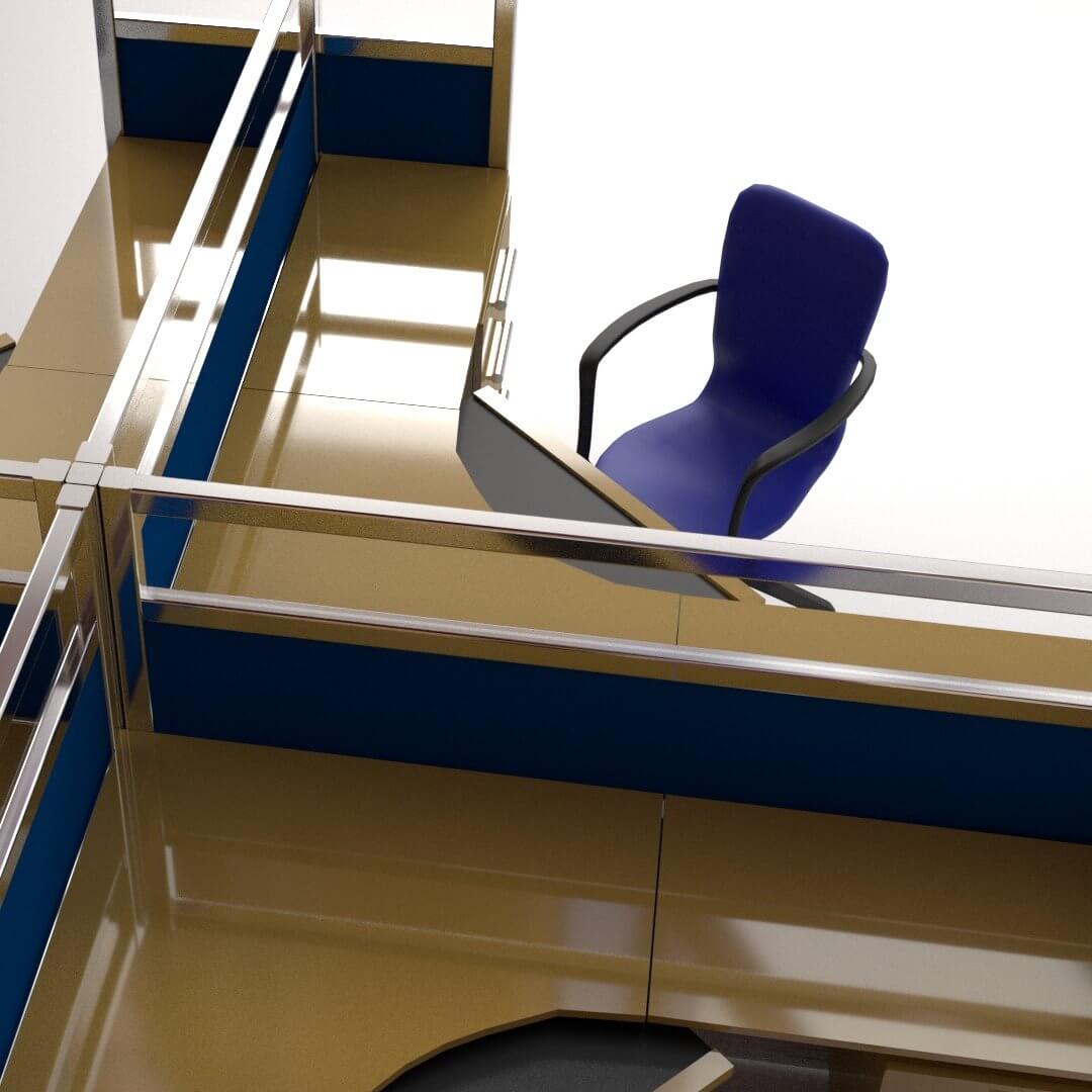 Office Cubicle - 3D Model by firdz3d