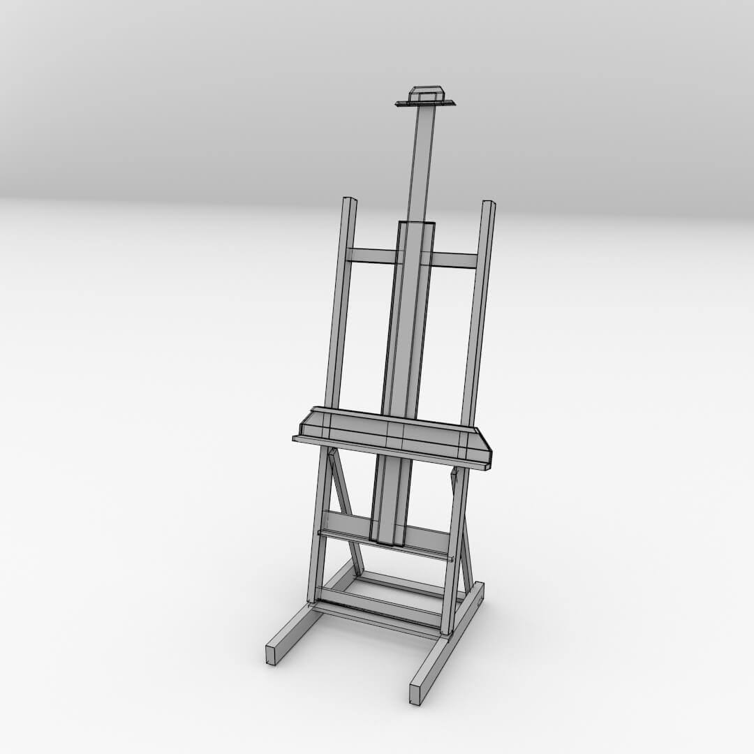 Painter Easel - 3D Model by firdz3d