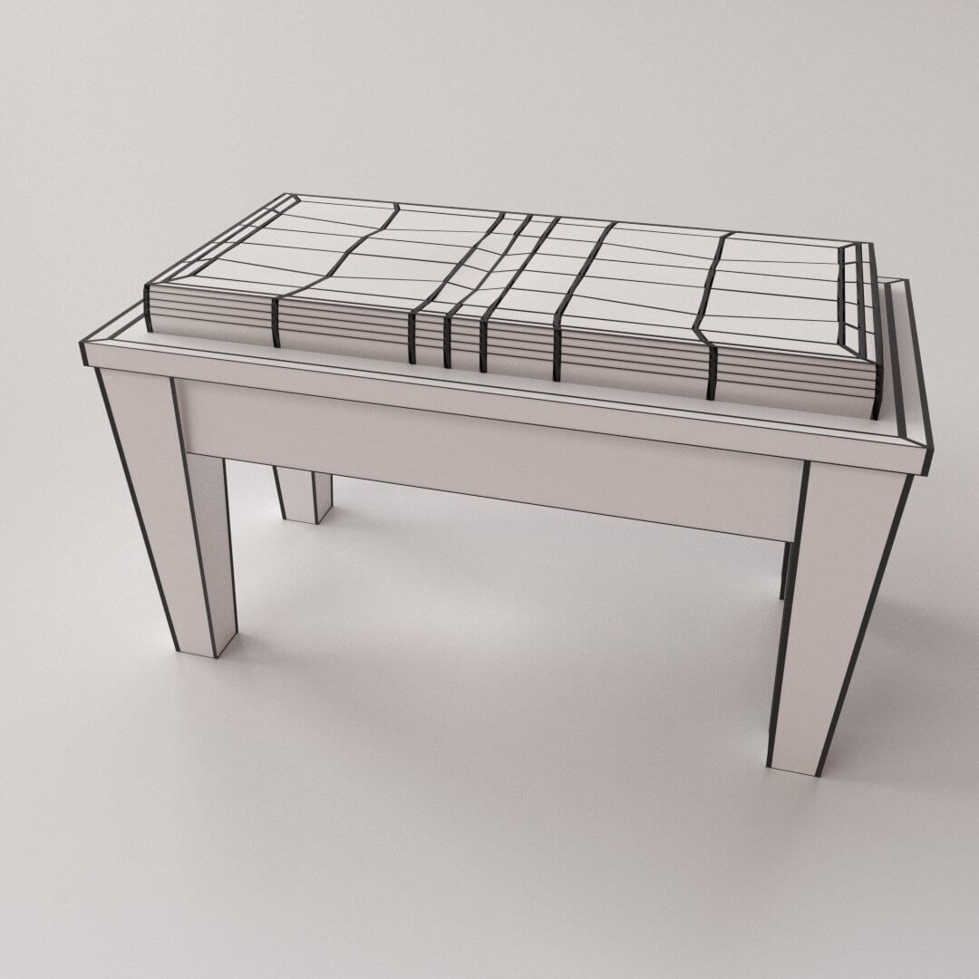 Piano Bench - 3D Model by firdz3d