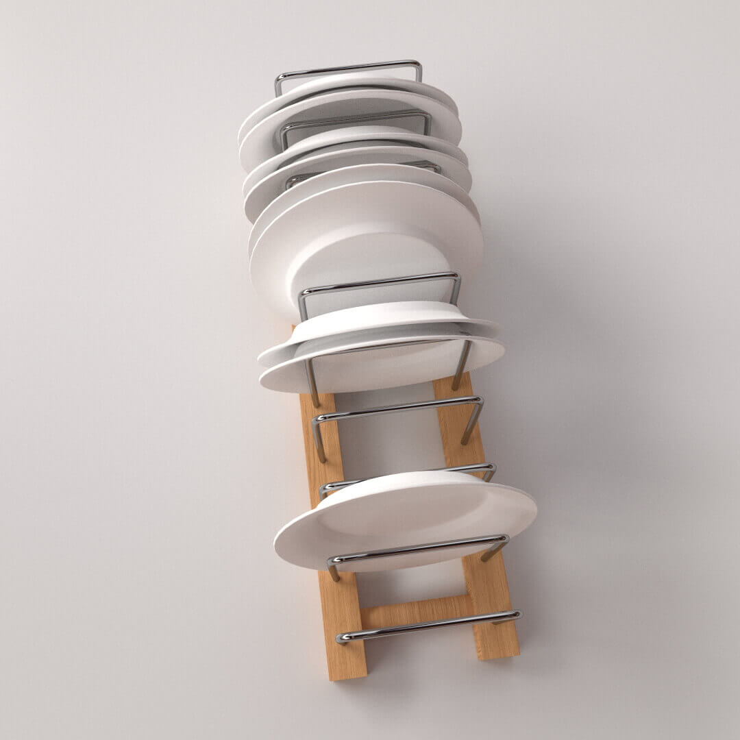 Plate Rack - 3D Model by firdz3d