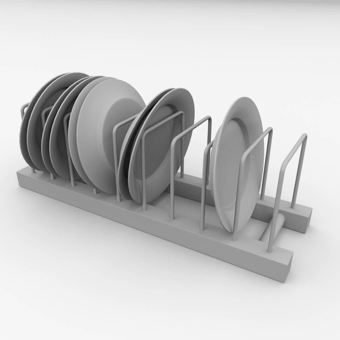 Plate Rack - 3D Model by firdz3d
