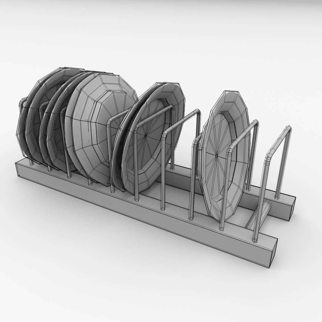 Plate Rack - 3D Model by firdz3d
