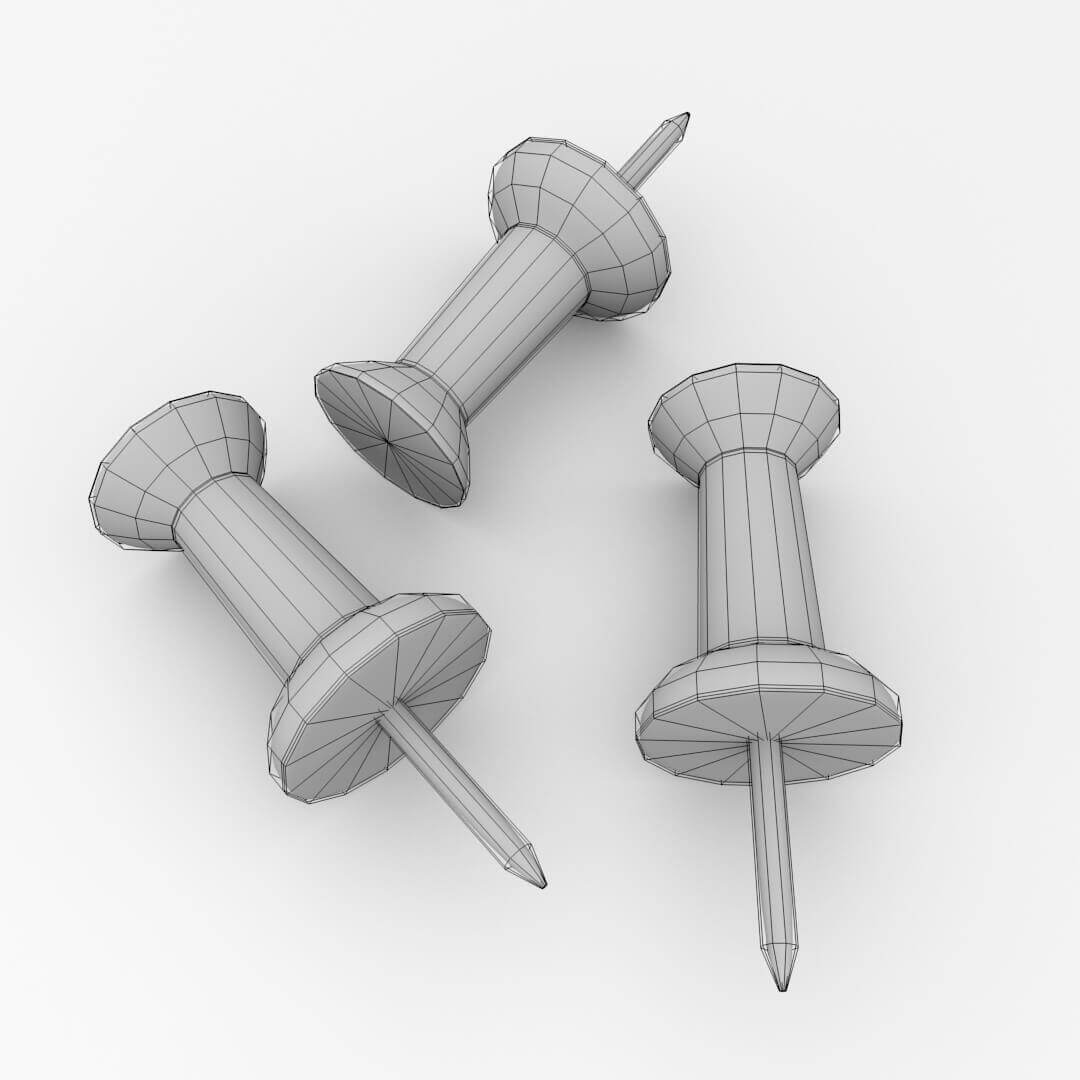 Push Pin - 3D Model by firdz3d