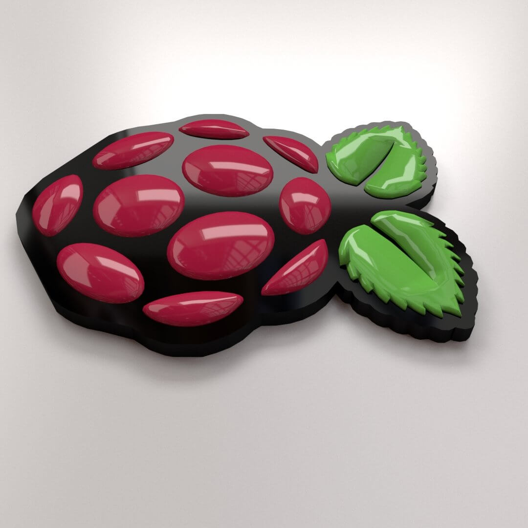 Raspberry Pi Logo - 3D Model by firdz3d