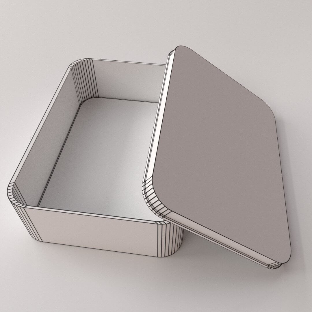 Rectangle Tin Can - 3D Model by firdz3d