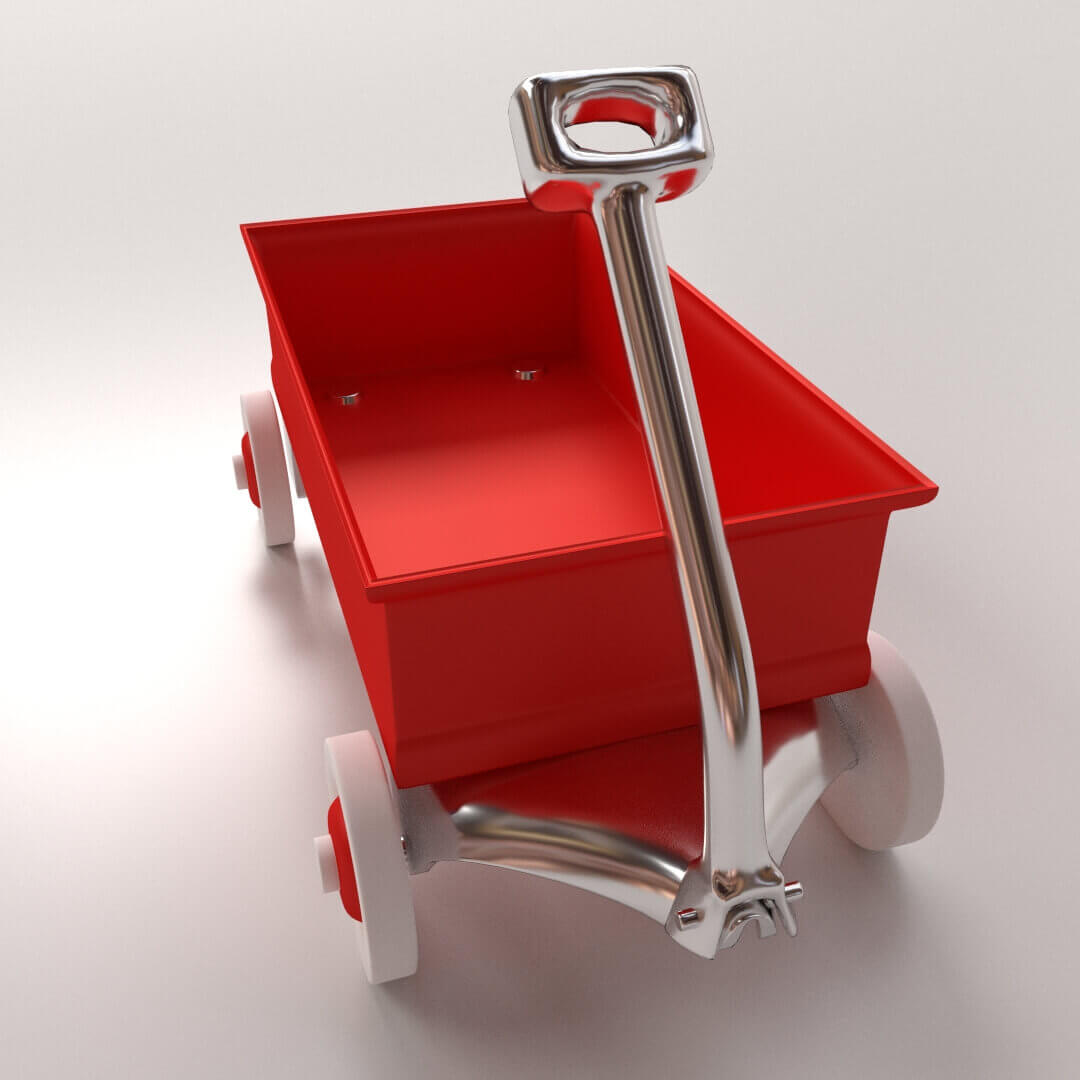 Red Wagon - 3D Model by firdz3d