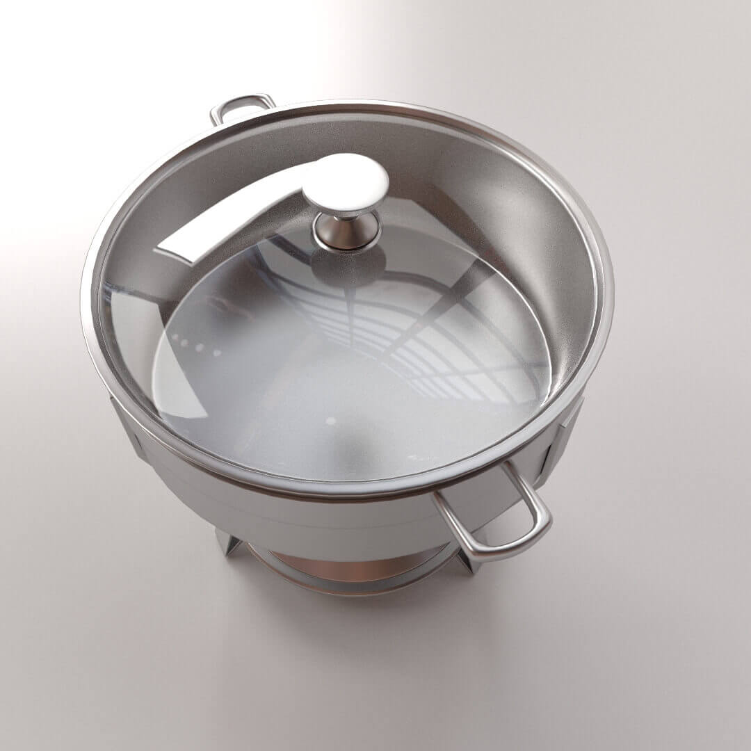 Round Chafing Dish - 3D Model by firdz3d