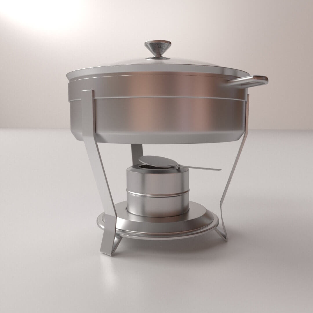 Round Chafing Dish - 3D Model by firdz3d