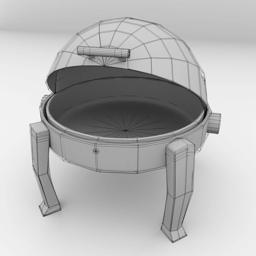 Round Chafing Dish - 3D Model by firdz3d