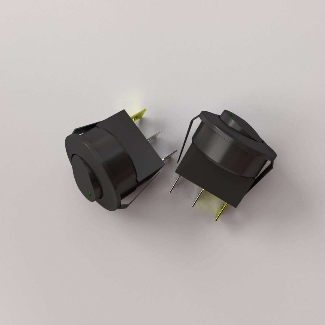 Round Rocker Switch - 3D Model by firdz3d