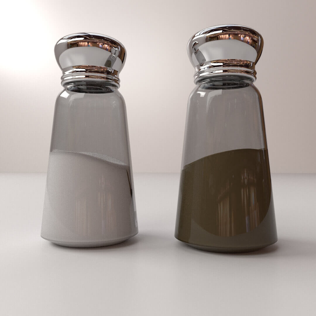 Salt and Pepper Shakers - 3D Model by firdz3d