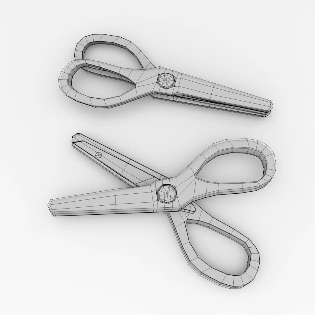 Kids Scissors - 3D Model by firdz3d