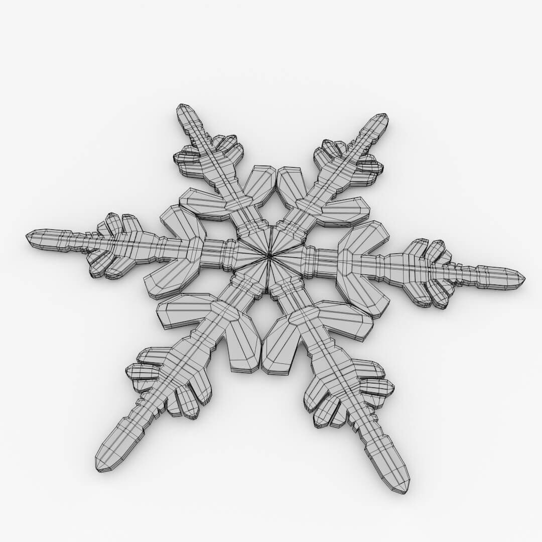 Snowflake - 3D Model by firdz3d