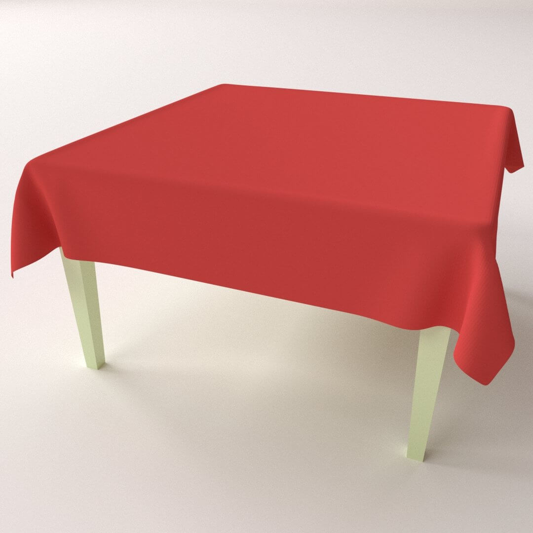 Table with Cloth V2 - 3D Model by firdz3d