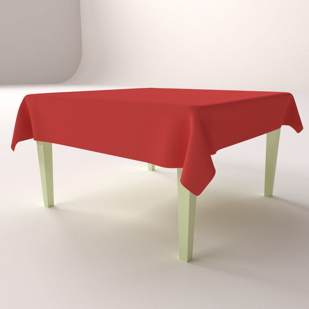 Table with Cloth V2 - 3D Model by firdz3d