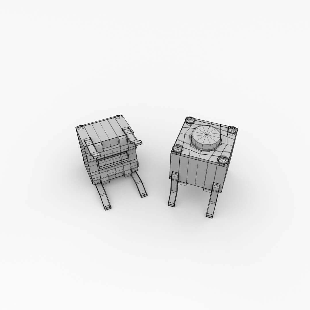 Tactile Push Button - 3D Model by firdz3d