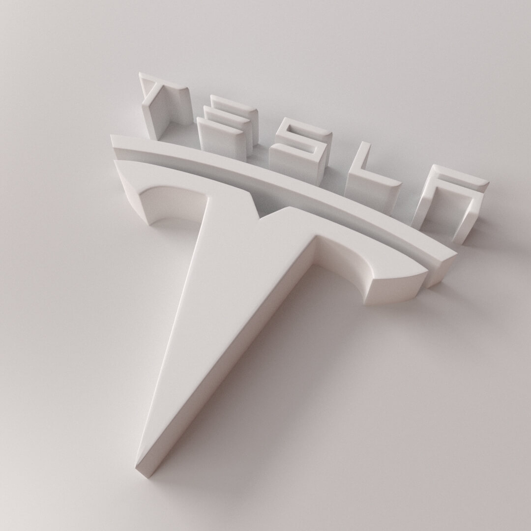 Tesla 3D Logo by firdz3d
