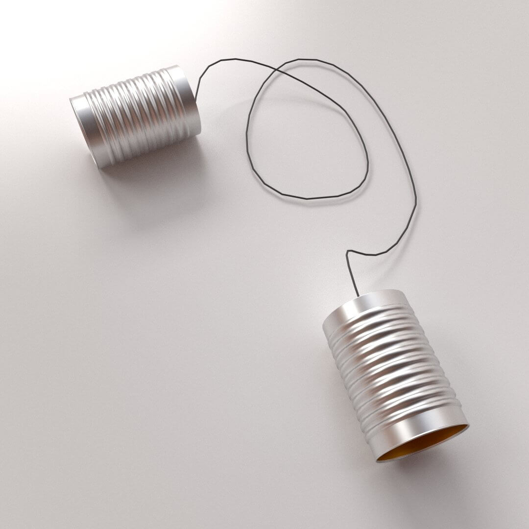 Tin Can Telephone - 3D Model by firdz3d