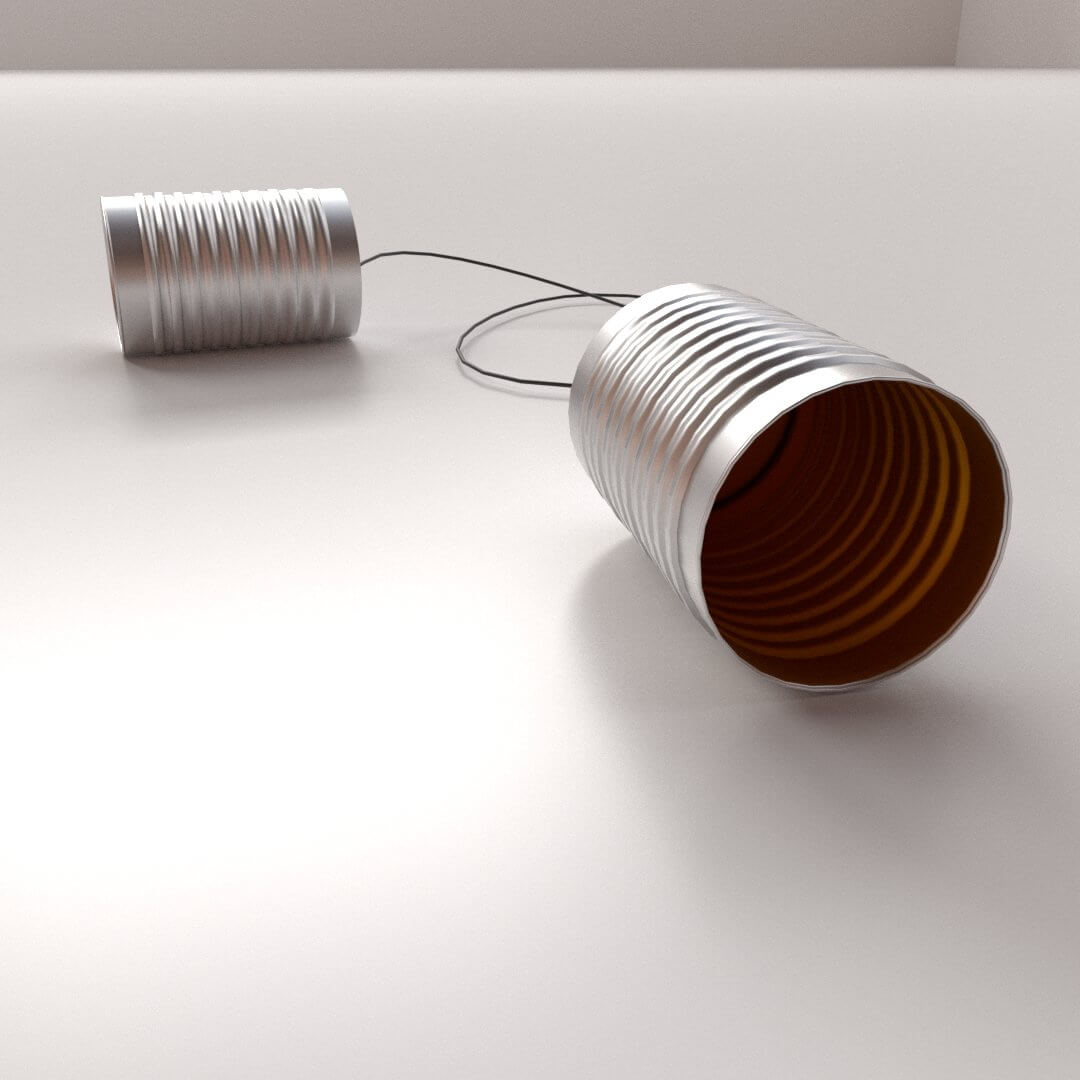 Tin Can Telephone - 3D Model by firdz3d