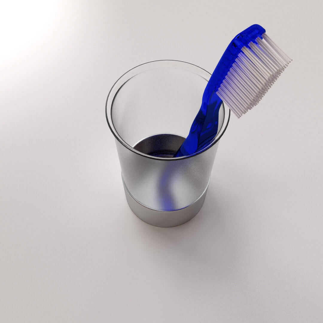 Toothbrush Glass - 3D Model by firdz3d