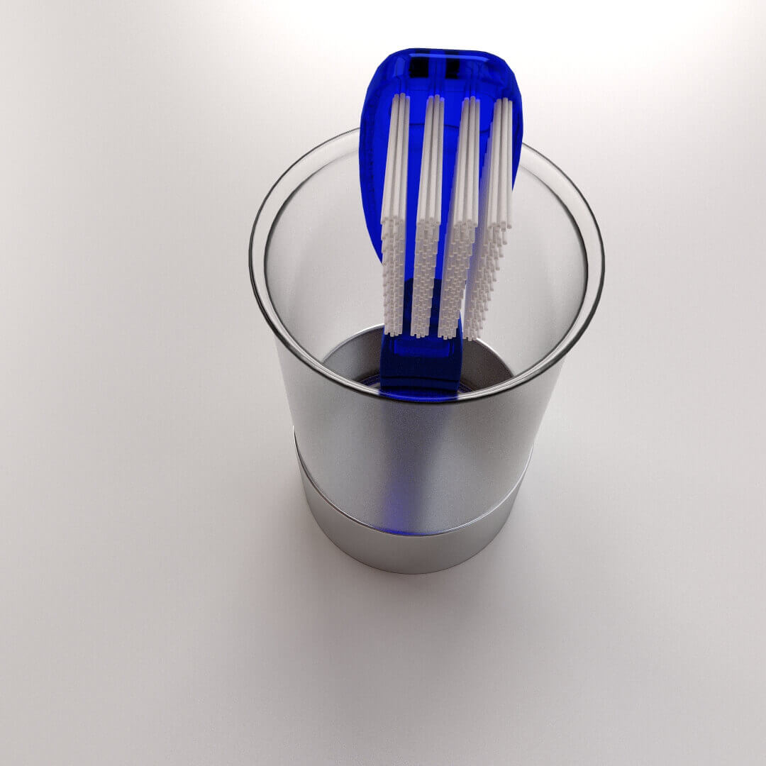 Toothbrush Glass - 3D Model by firdz3d