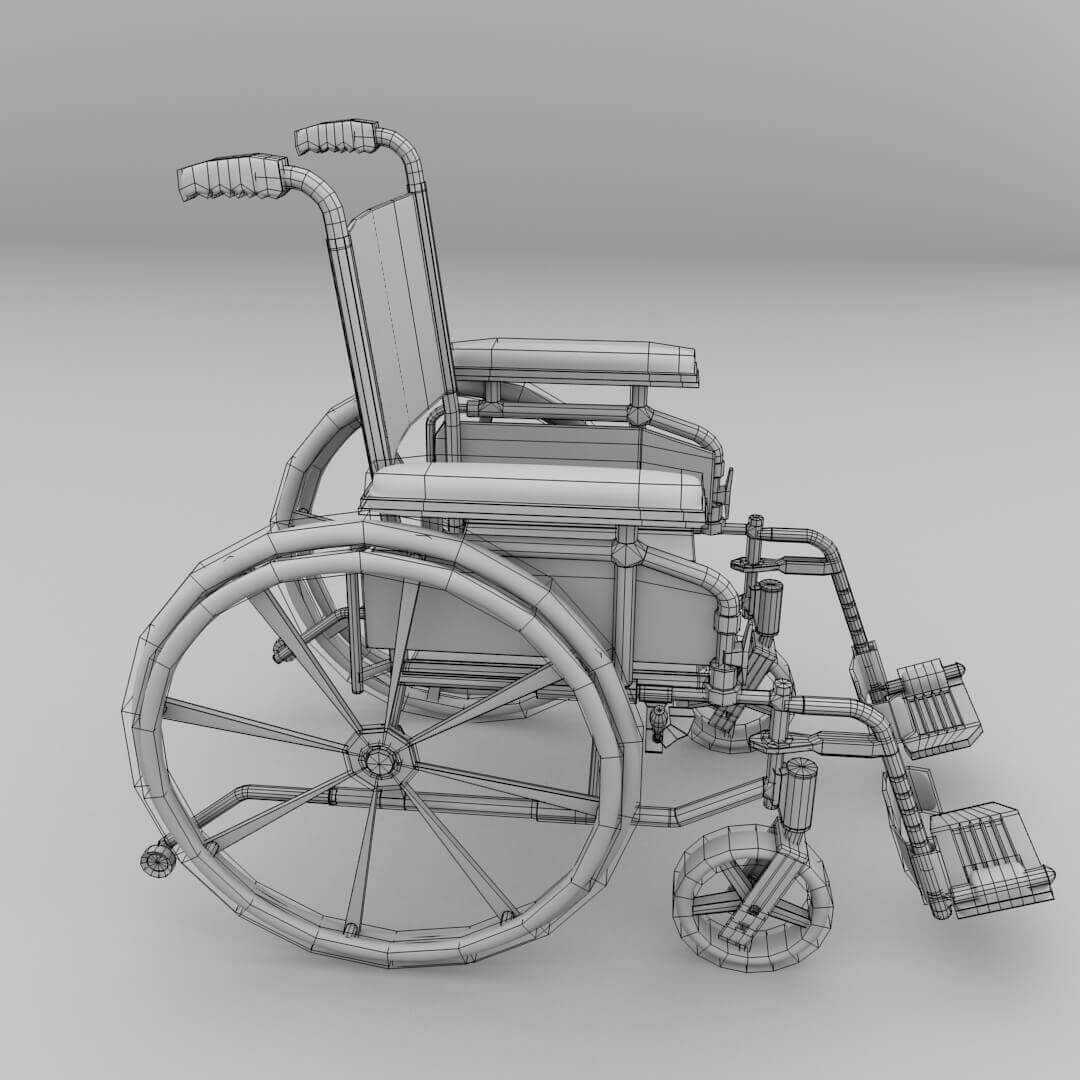 Wheelchair - 3D Model by firdz3d