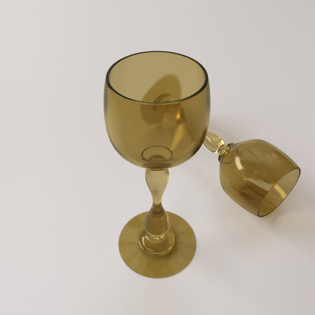 Wine Glass - 3D Model by firdz3d