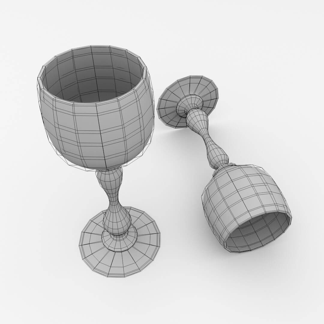 Wine Glass - 3D Model by firdz3d