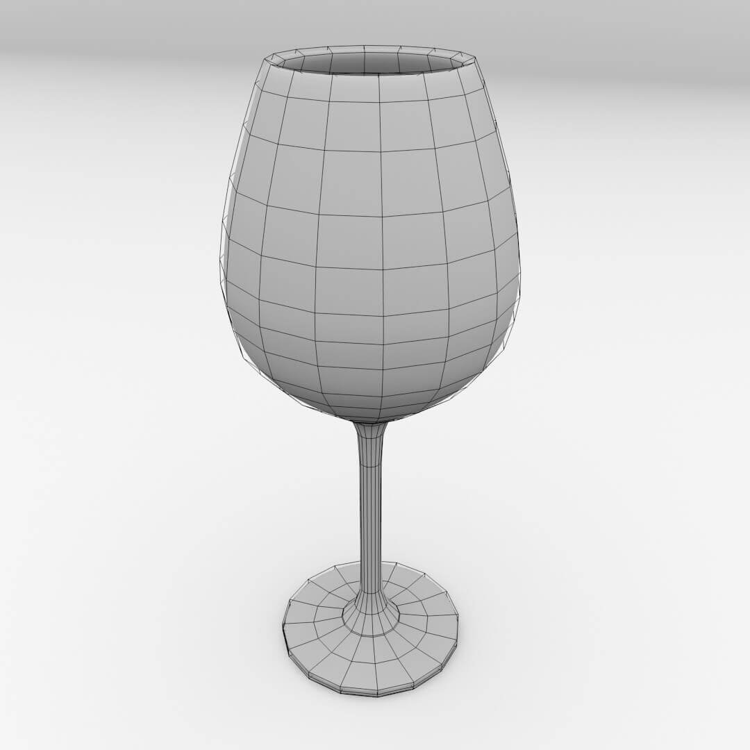 Wine Glass - 3D Model by firdz3d