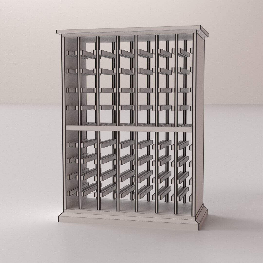 Wine Rack - 3D Model by firdz3d
