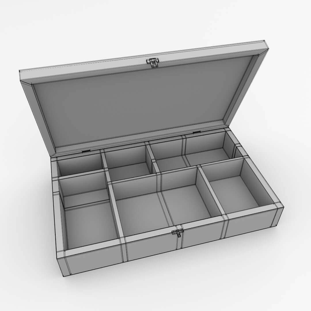 Wooden Box - 3D Model by firdz3d