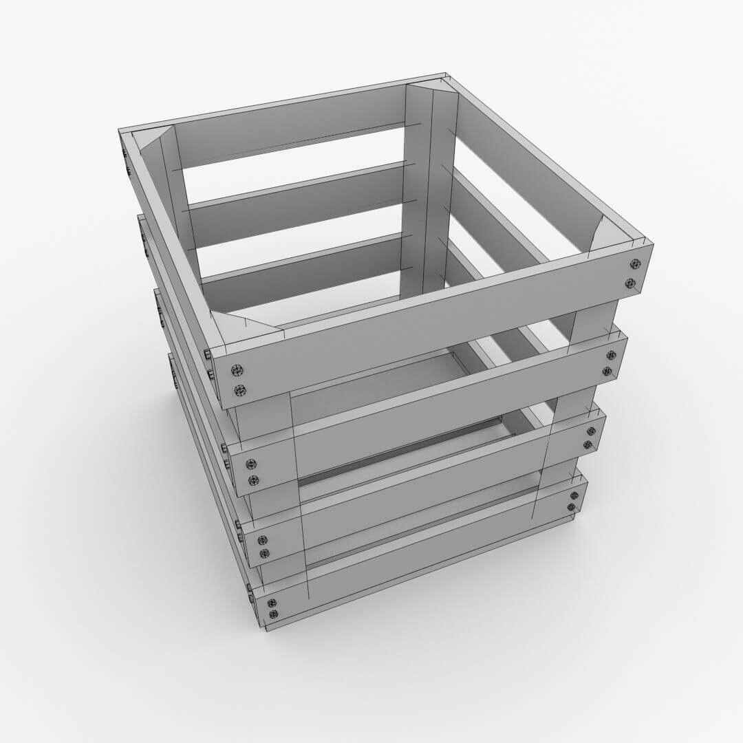 Wooden Crate - 3D Model by firdz3d