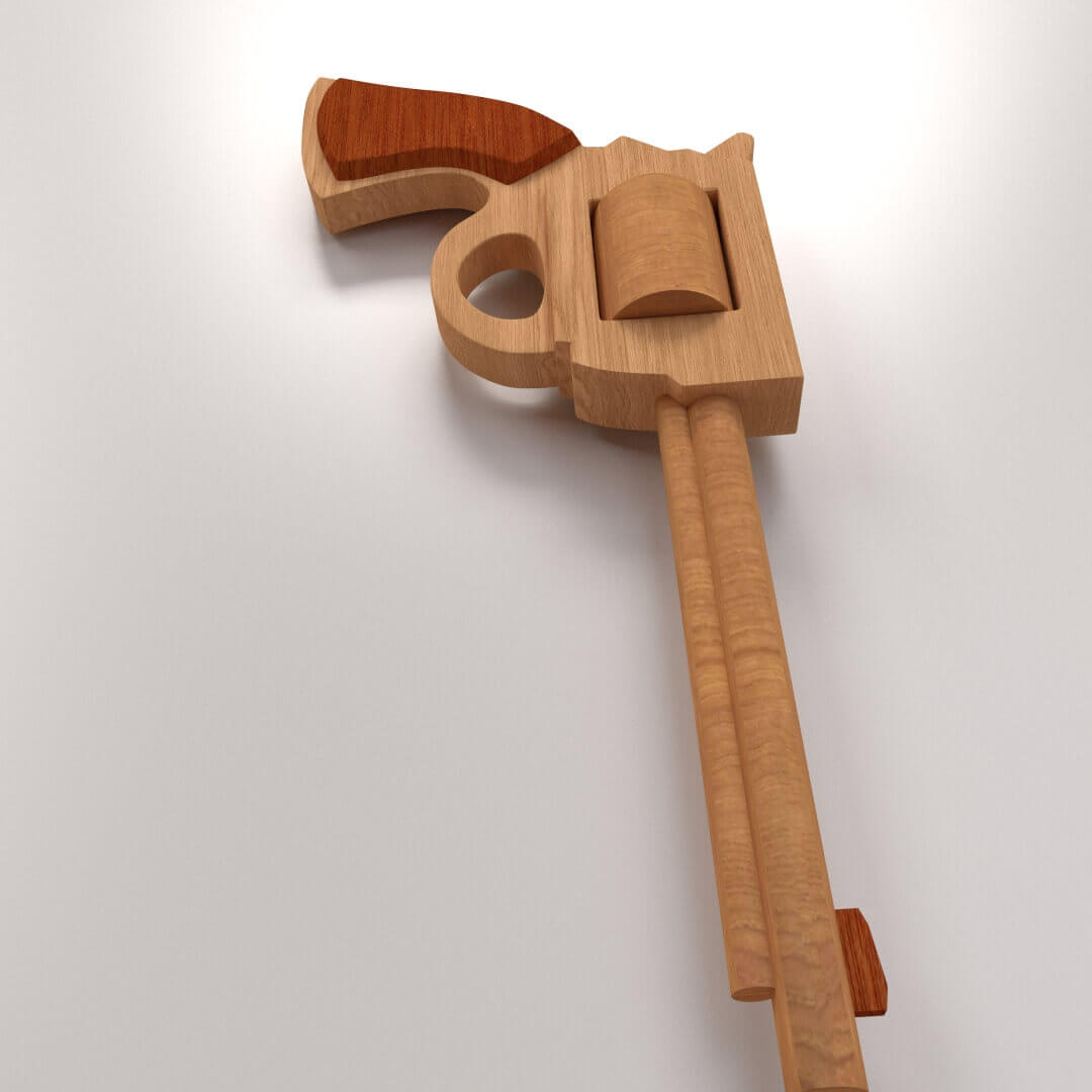 Wooden Gun - 3D Model by firdz3d
