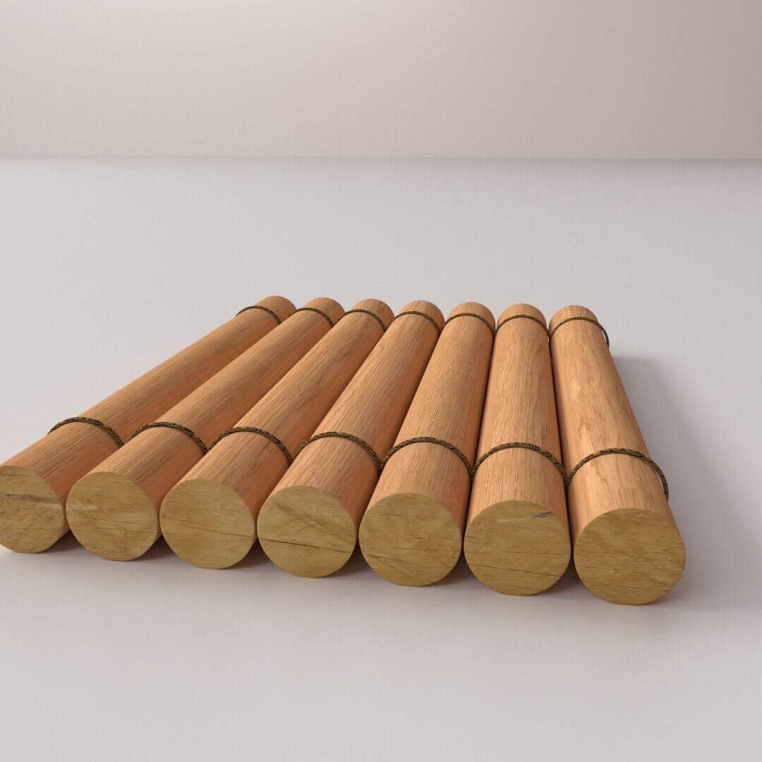 Wooden Raft - 3D Model by firdz3d