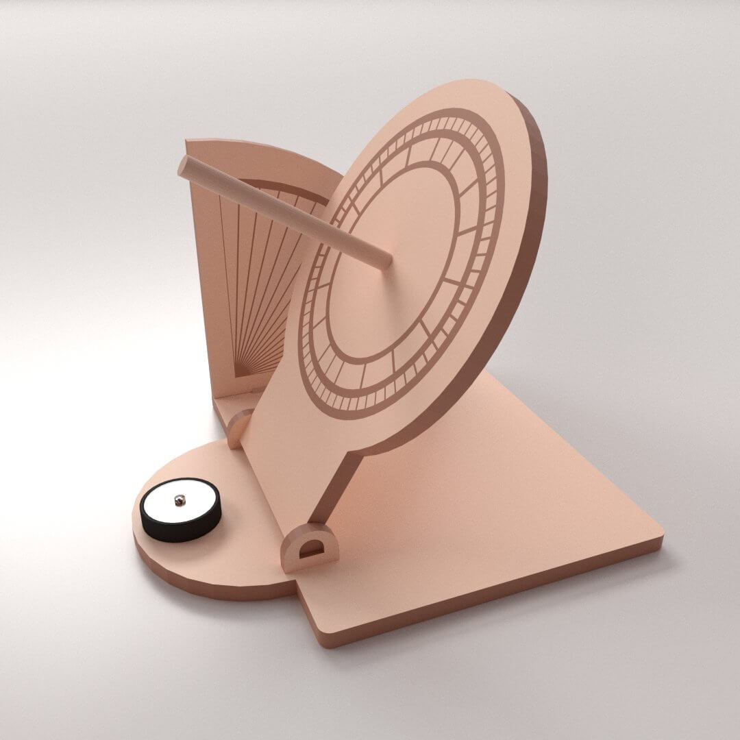 Wooden Sundial - 3D Model by firdz3d