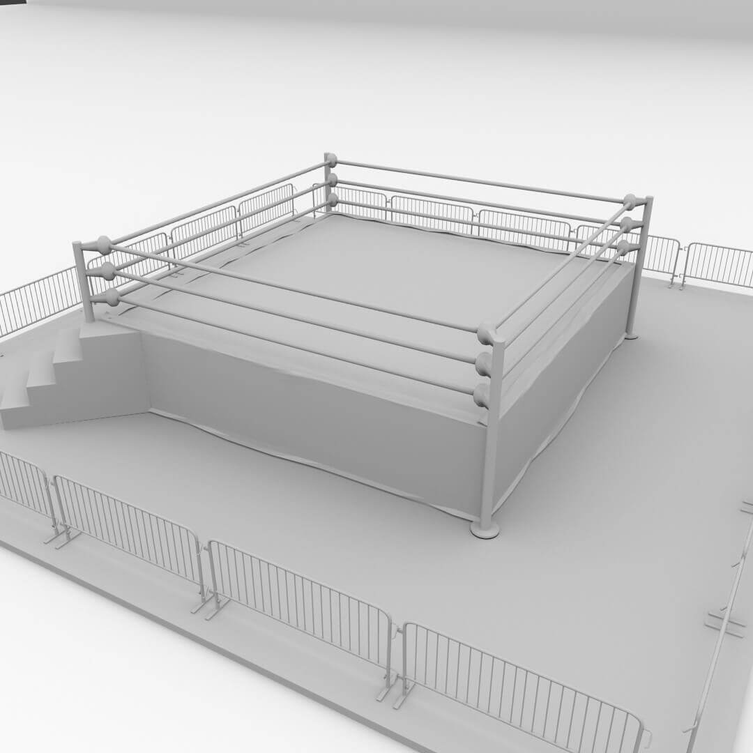 Wrestling Ring - 3D Model by firdz3d