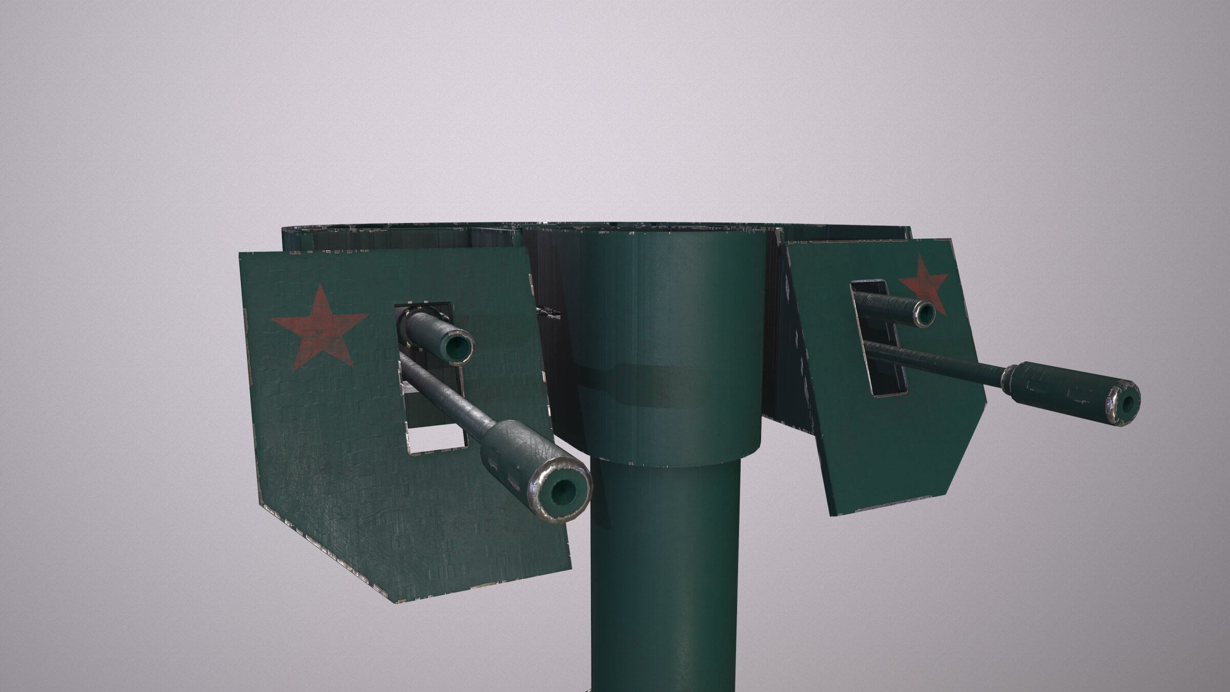 Automatic Military Turret - 3D Model by Flamderwinght