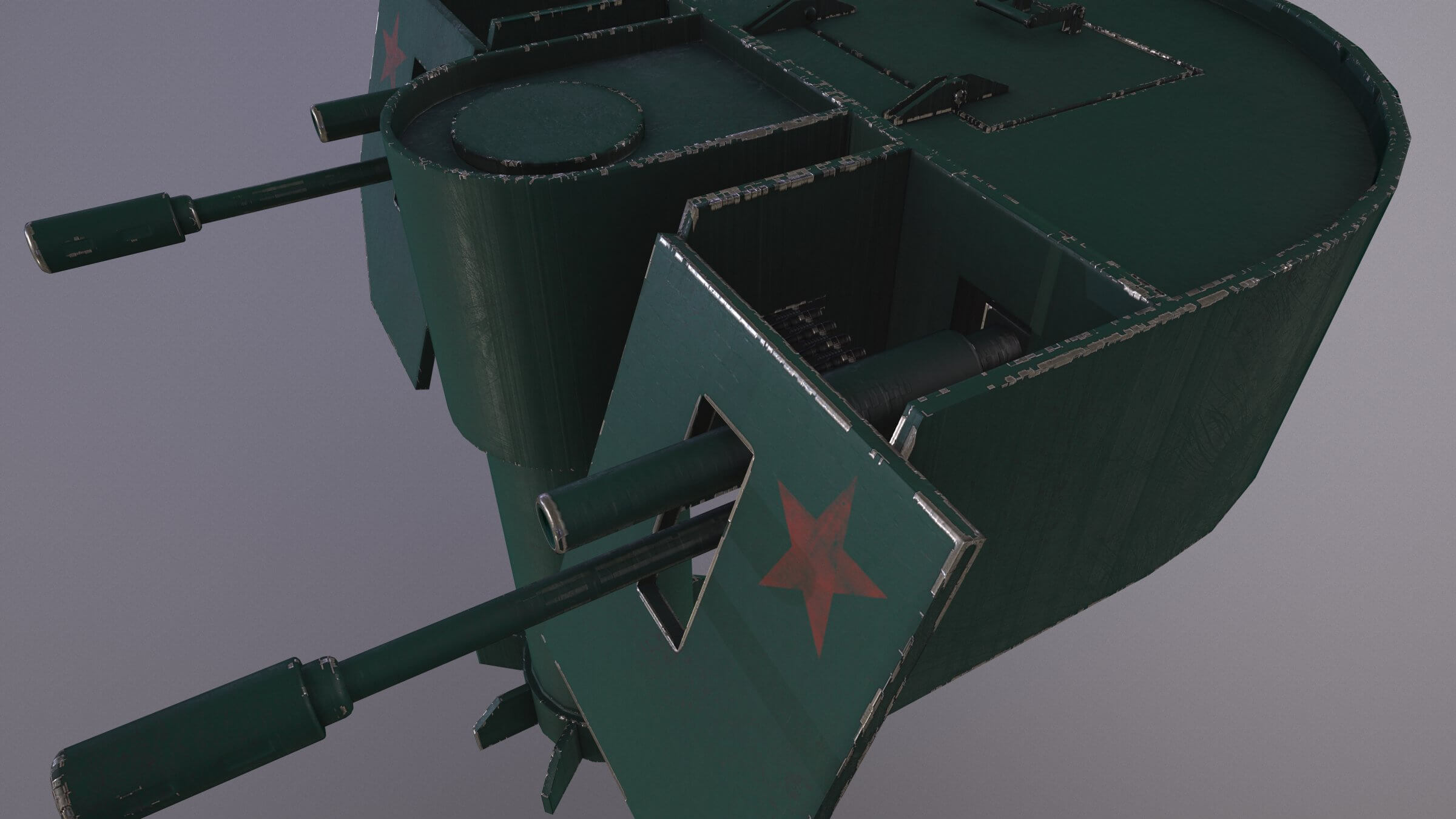 Automatic Military Turret - 3D Model by Flamderwinght