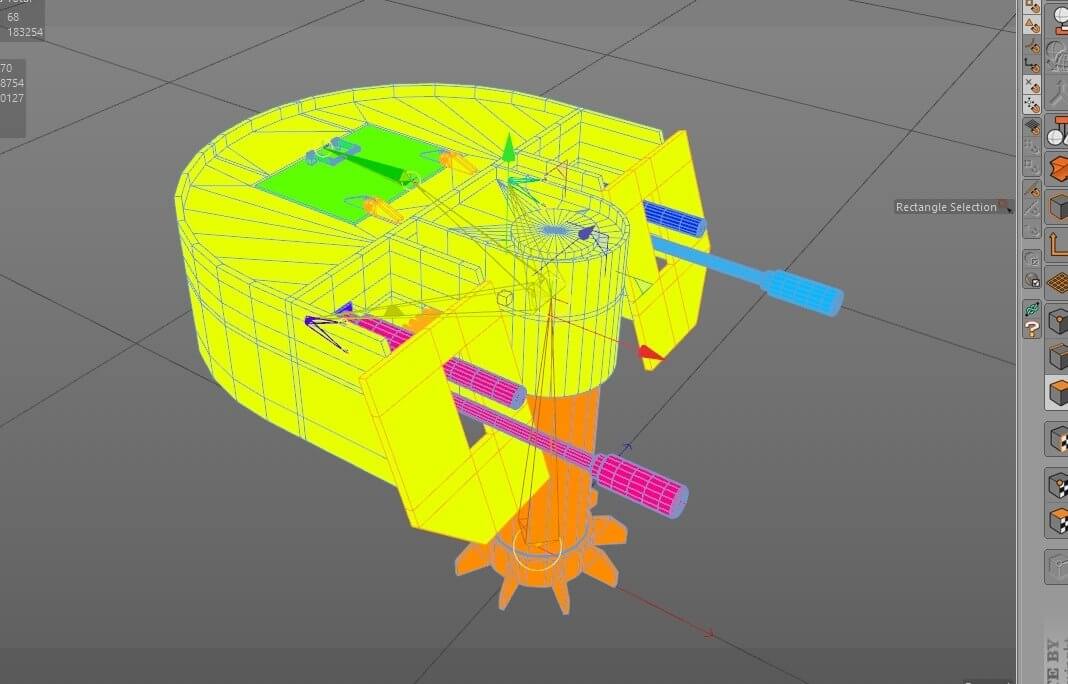 Automatic Military Turret - 3D Model by Flamderwinght