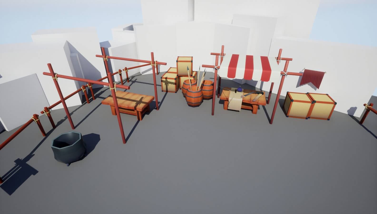 Medieval Merchant Assets Pack - 3D Model by Flamti